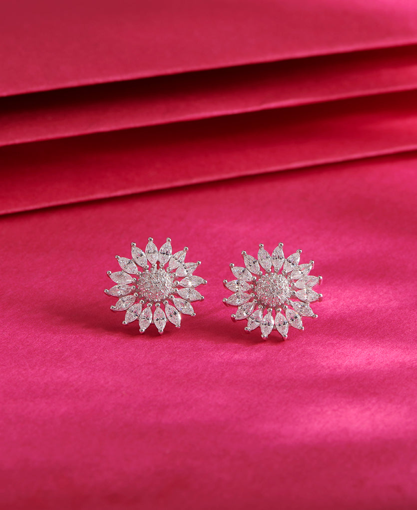 Blossom Twilight Silver Earring – Silvostyle Jewellery