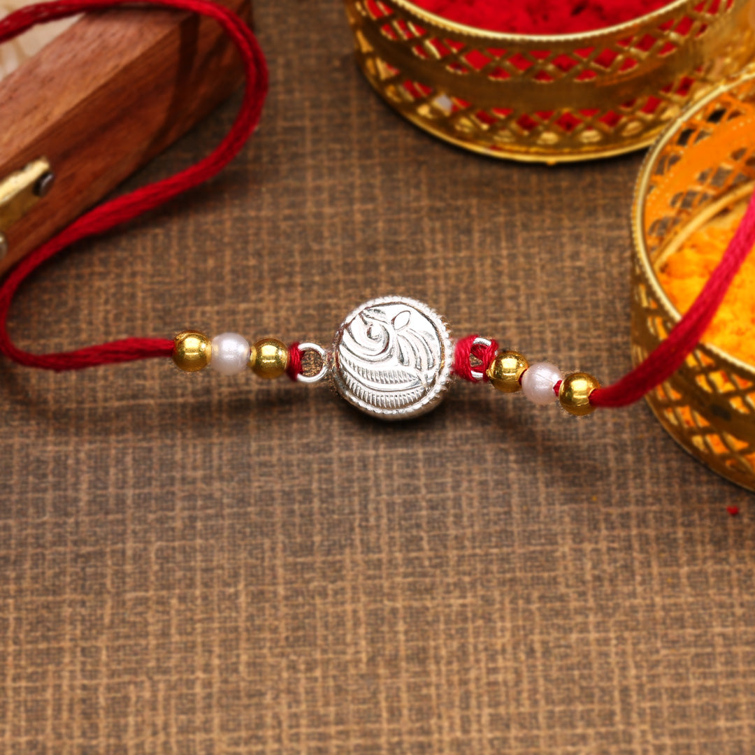 Chandi Phool Silver Rakhi For Men's – Silvostyle Jewellery