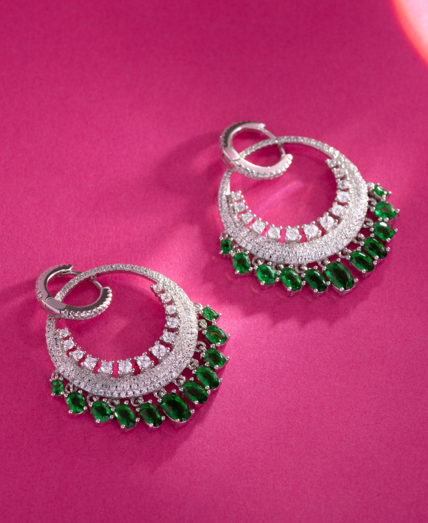 Elegant Chand Bali Earrings In Sterling Silver – Silvostyle Jewellery LLP
