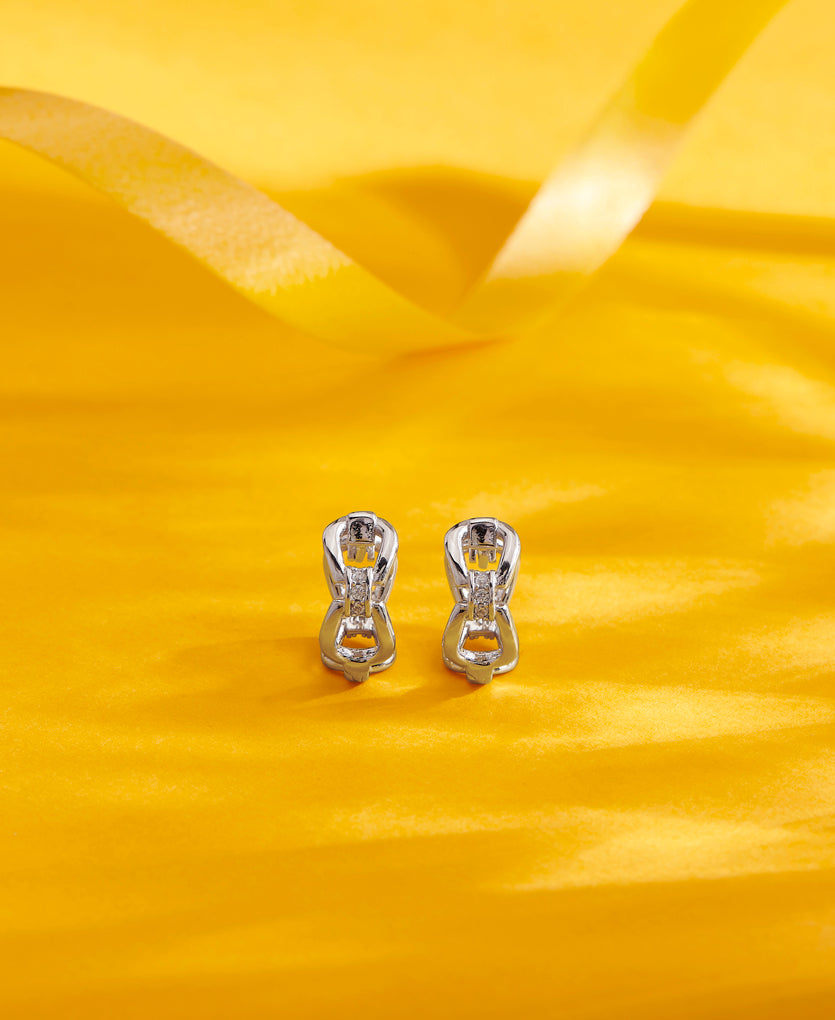 Infinity Loop Latch Back Silver Earring – Silvostyle Jewellery