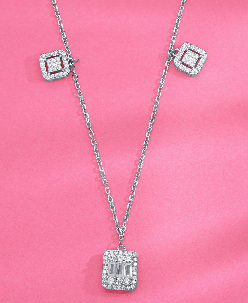 Square Symmetry Chain Pendant – Silvostyle Jewellery LLP