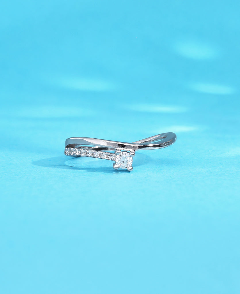 Crystal Array Silver Ring – Silvostyle Jewellery