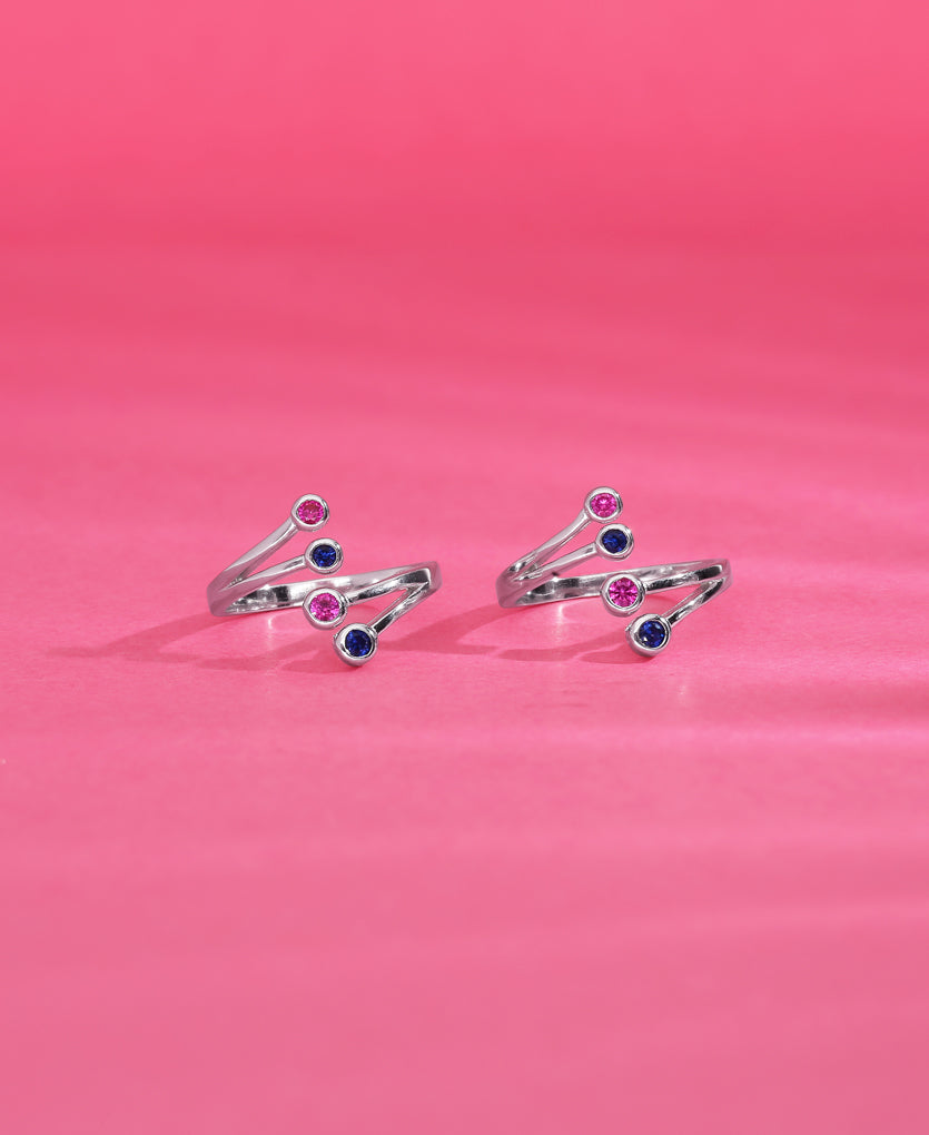 Footnote Charm Silver Toe Ring – Silvostyle Jewellery